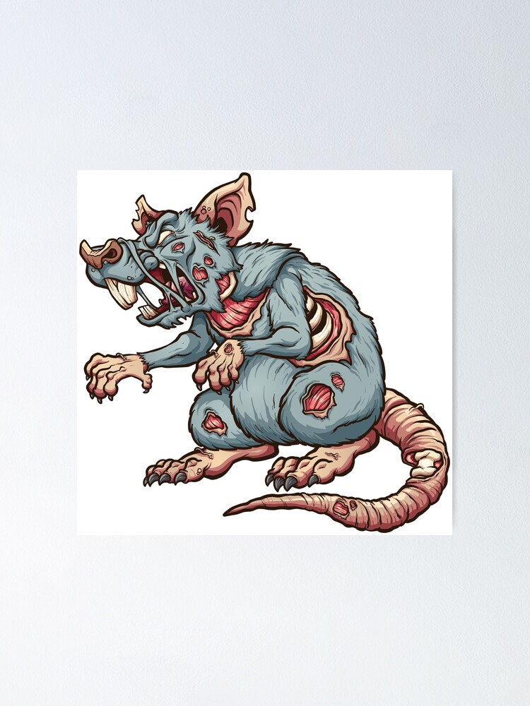 "Zombie rat" Poster by memoangeles | Redbubble