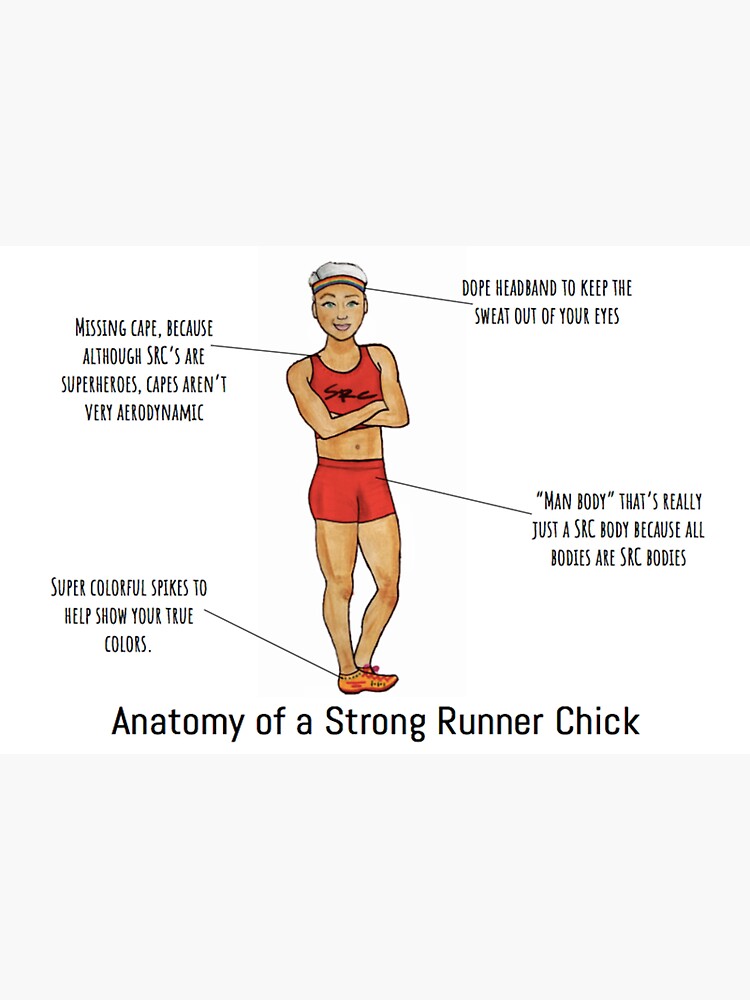 "Anatomy of a Strong Runner Chick V." Sticker for Sale by Sbrek647 ...