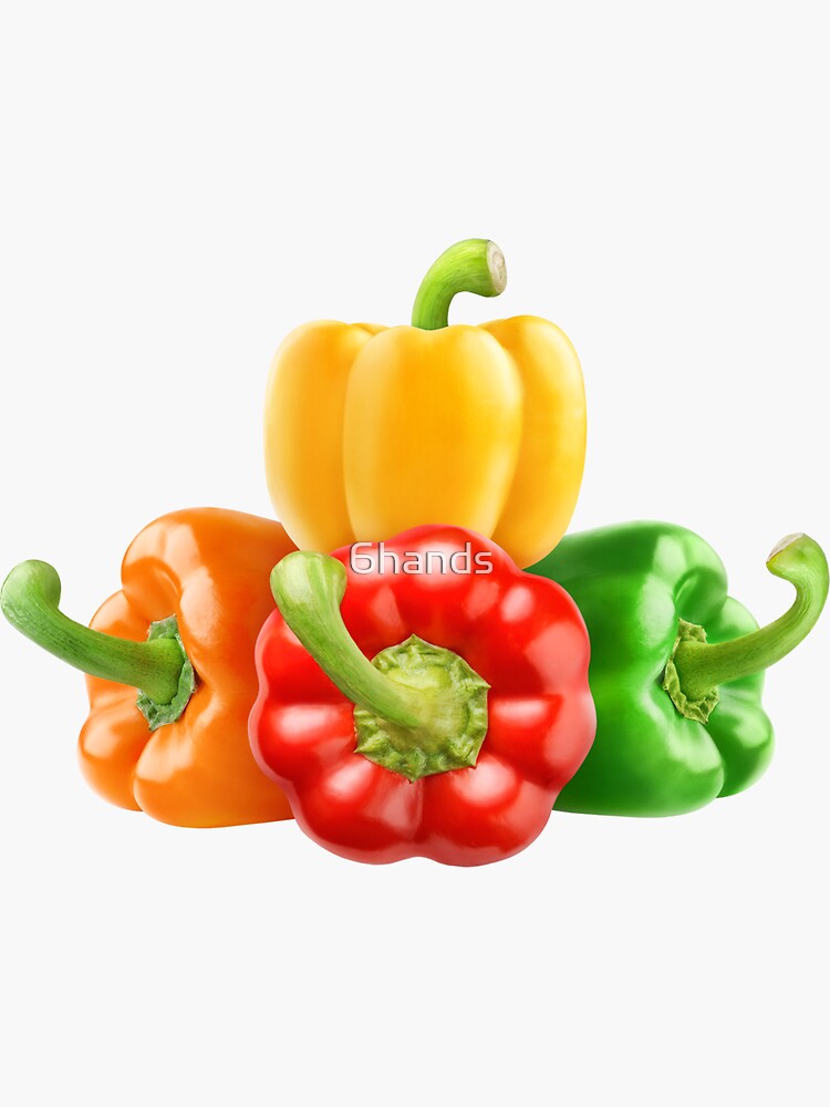 "Multi colored bell peppers" Sticker by 6hands | Redbubble