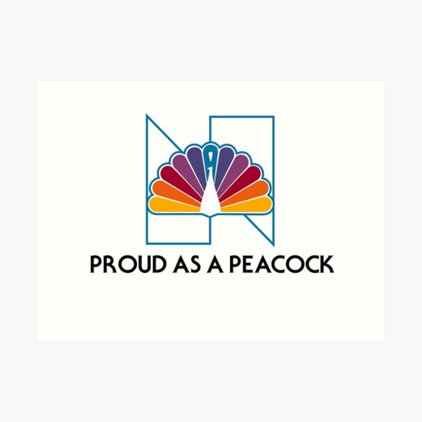 "NBC Vintage "Proud as a Peacock" Logo" Art Print for Sale by ...