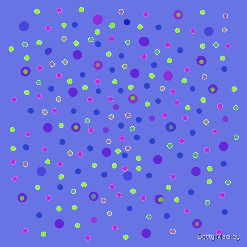 "Blue Dotty Dots" by Betty Mackey | Redbubble