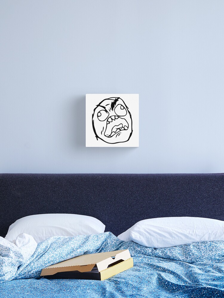 "Troll face meme angry mad reaction face HD HIGH QUALITY" Canvas Print ...