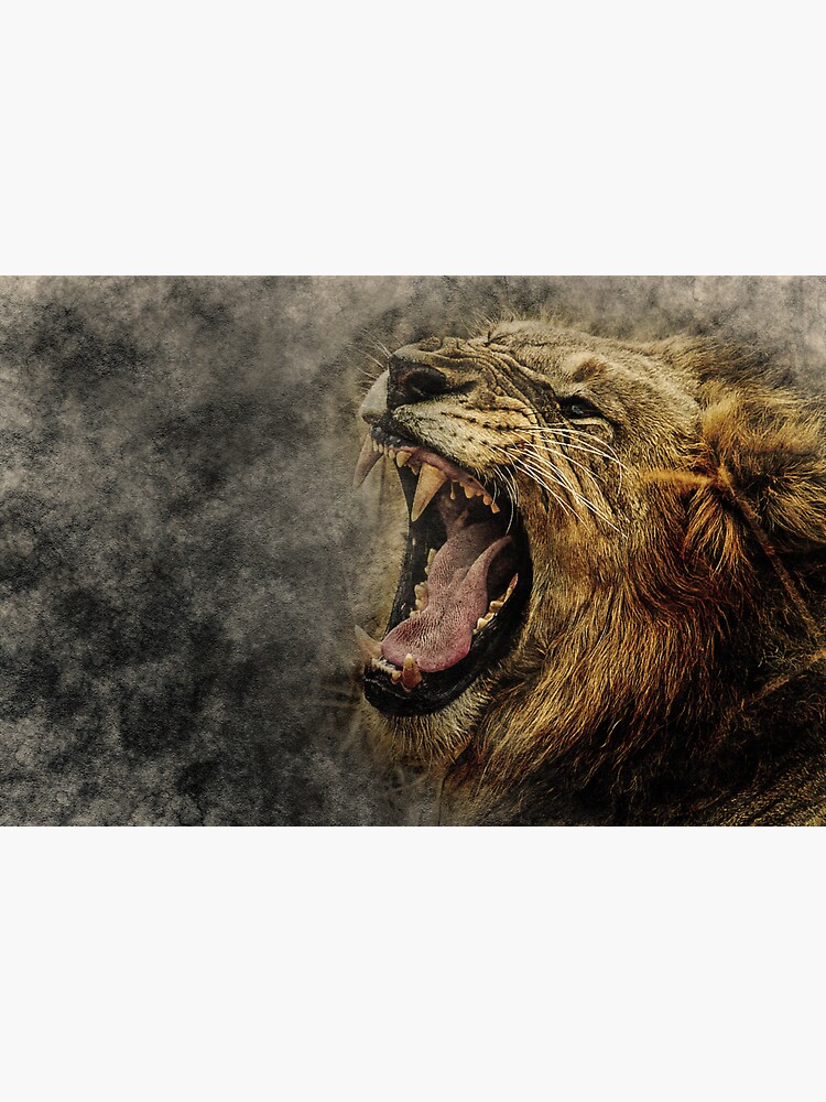 "Lion Roar" Sticker by picuru | Redbubble