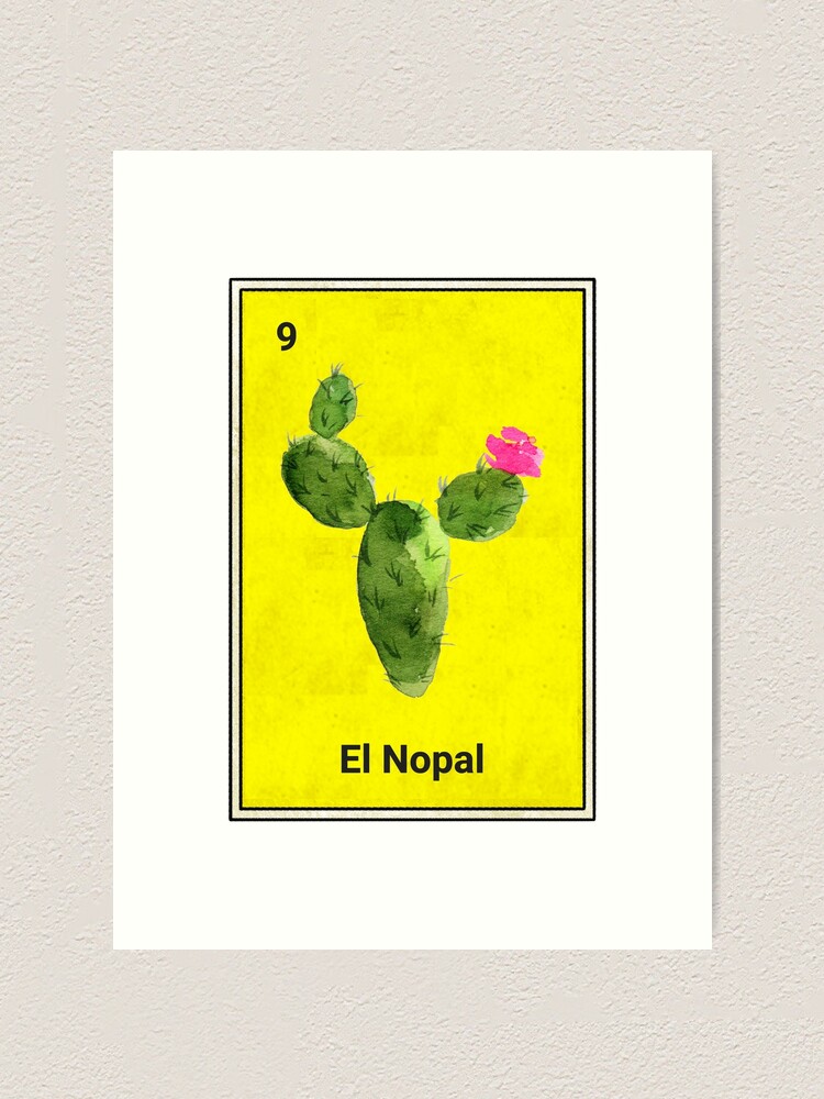 "El Nopal Mexican Loteria Card" Art Print by casadeloteria | Redbubble