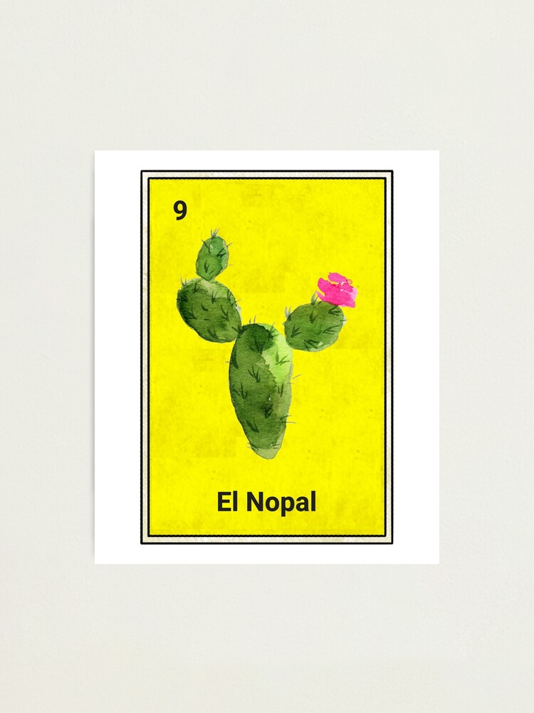 "El Nopal Mexican Loteria Card" Photographic Print for Sale by ...
