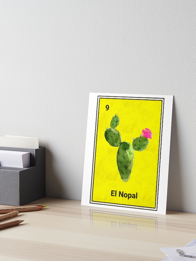 "El Nopal Mexican Loteria Card" Art Board Print for Sale by ...