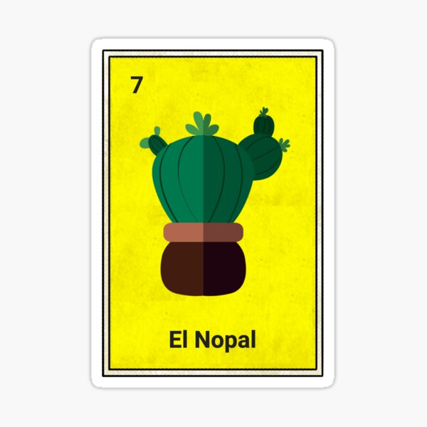 "El Nopal Mexican Loteria Card" Sticker by casadeloteria | Redbubble