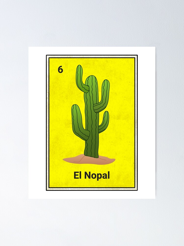 "El Nopal Mexican Loteria Card" Poster by casadeloteria | Redbubble