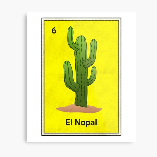 "El Nopal Mexican Loteria Card" Metal Print for Sale by casadeloteria ...