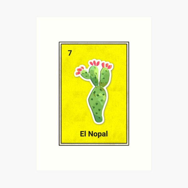 "El Nopal Mexican Loteria Card" Art Print for Sale by casadeloteria ...