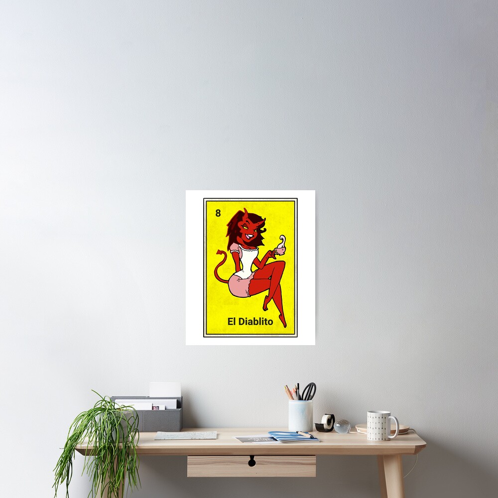 "El Diablito Loteria Card" Poster by casadeloteria | Redbubble