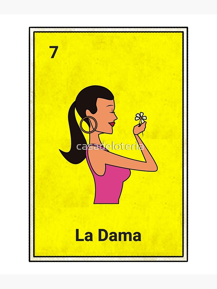 "La Dama Mexican Loteria Card" Art Print for Sale by casadeloteria ...