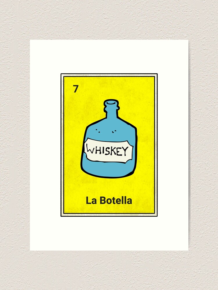 "La Botella Mexican Loteria Card" Art Print by casadeloteria | Redbubble