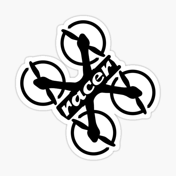 "FPV Qadrocopter Multicopter Race Drone Drone" Sticker by ArtjomDesign ...