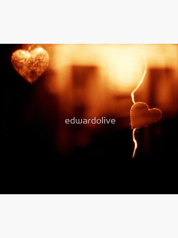 "Love hearts on strings in faded sepia Analog 35mm black and white ...
