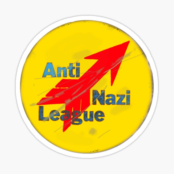 "Anti Nazi League Retro Dirty Badge Sticker (+ other products)" Sticker ...