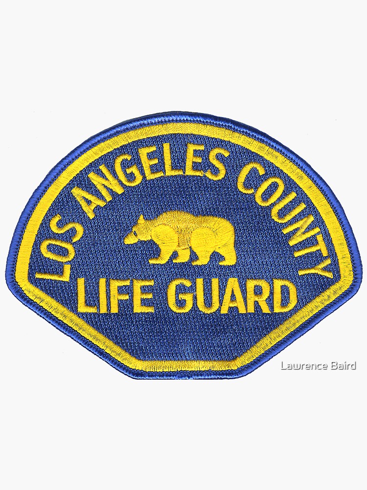 "L A County Lifeguard" Sticker for Sale by Lawrence Baird | Redbubble