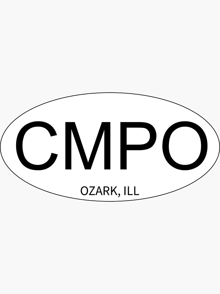 "CMPO - Ozark, ILL" Sticker for Sale by MaryKateRegan | Redbubble