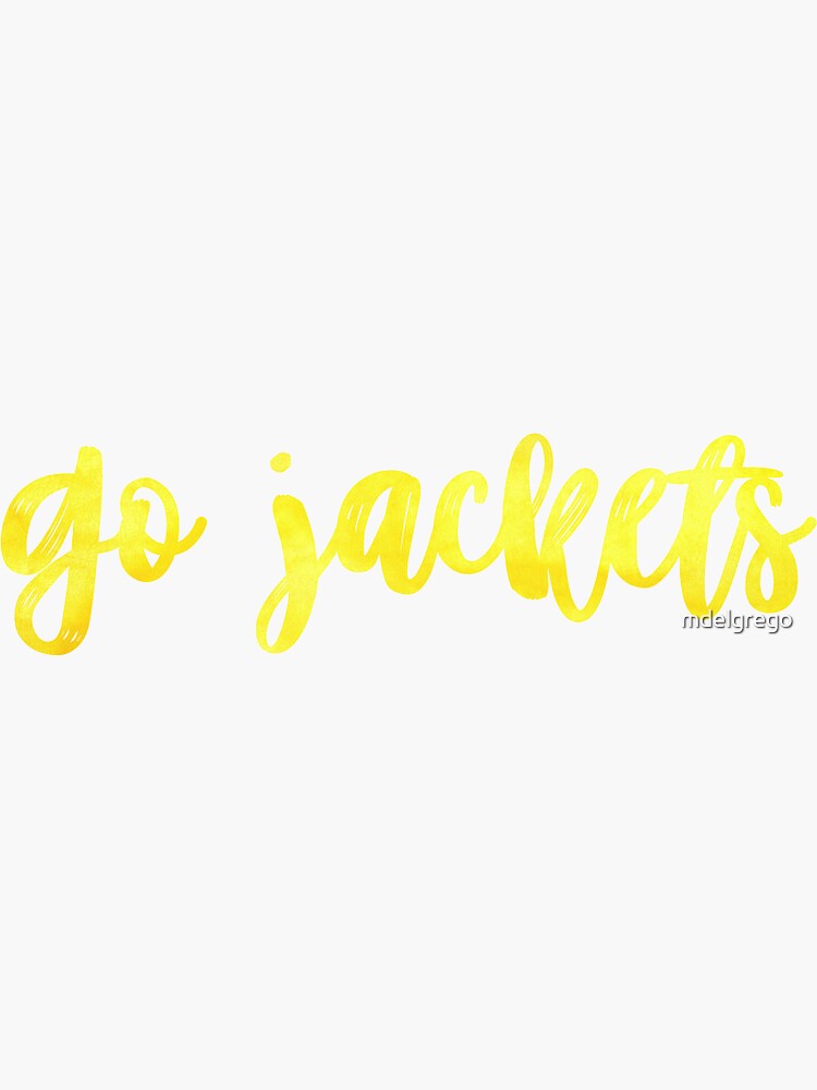"Go Jackets" Sticker for Sale by mdelgrego | Redbubble