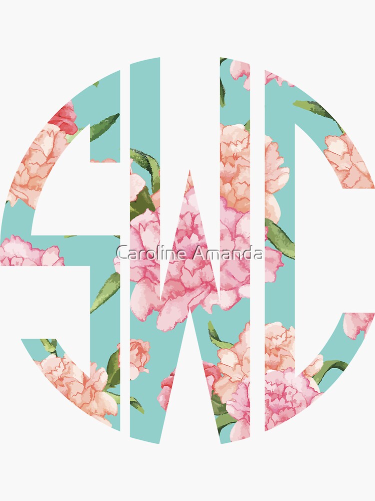 "SWC monogram" Sticker for Sale by carolineophoto | Redbubble