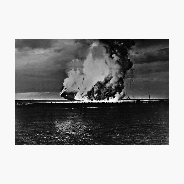 "Zeppelin Explosion - Hindenburg Disaster - 1937" Photographic Print by ...