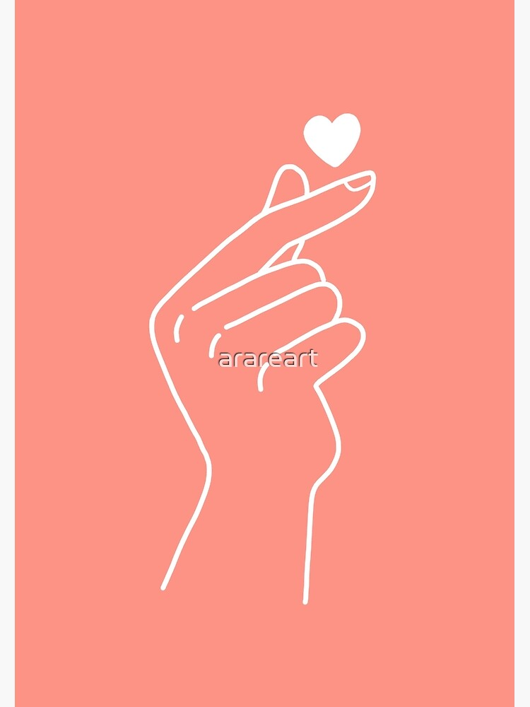"Aesthetic Pink Korean Heart" Poster for Sale by arareart | Redbubble