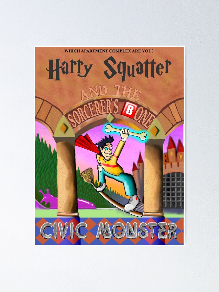 "Harry Squatter and the Sorcerer's Bone" Poster for Sale by ...