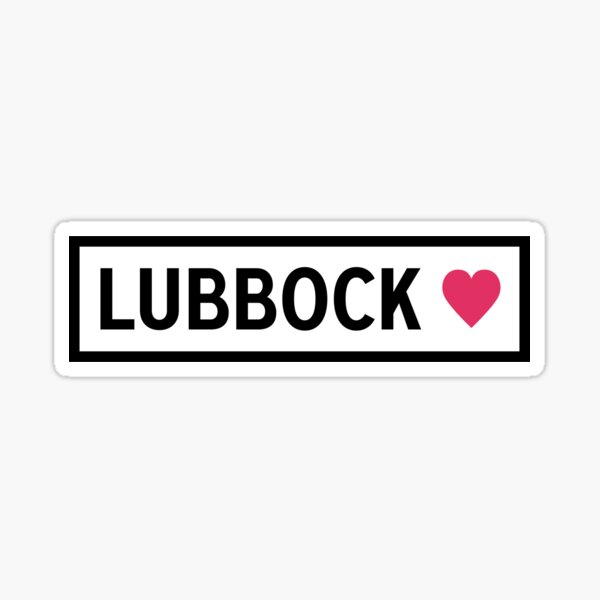 "Lubbock" Sticker for Sale by homelove | Redbubble