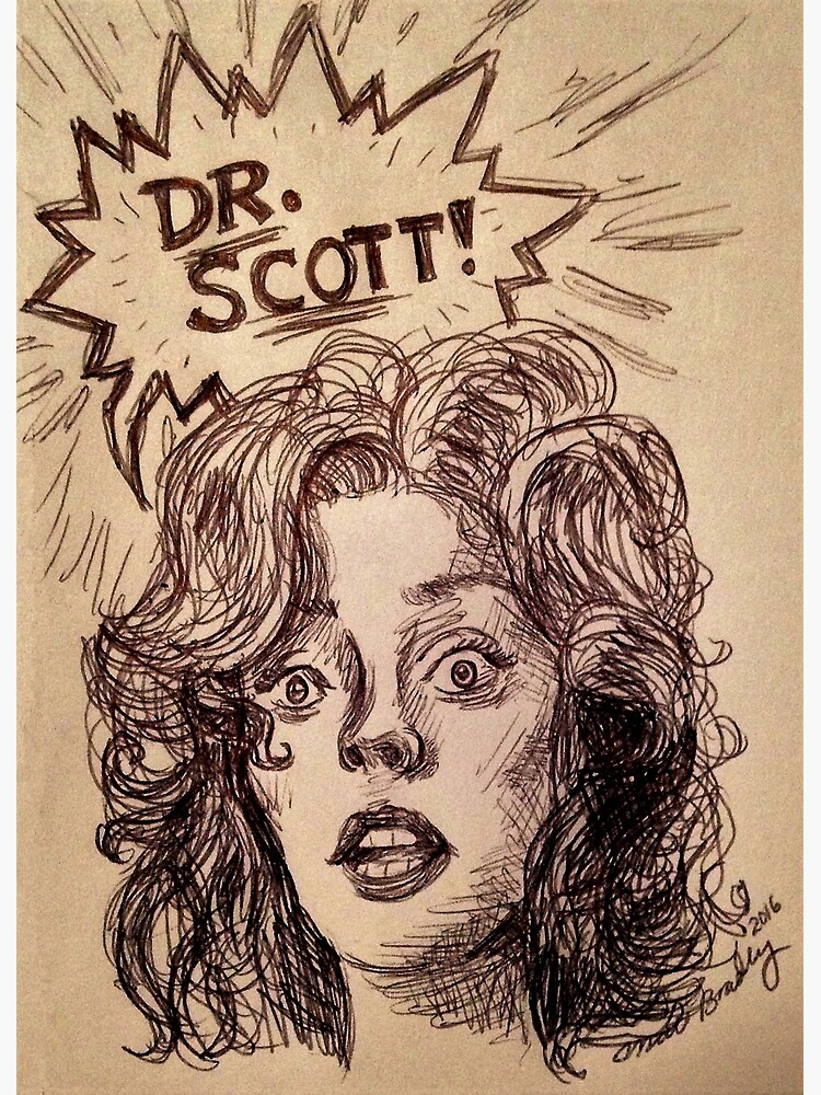 "Janet Weiss - "Dr. Scott!" Drawing" Poster by bradlemrv95 | Redbubble