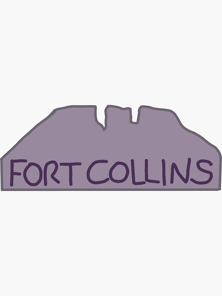 ""Fort Collins" Colorado Horsetooth Logo" Sticker for Sale by GhostBoiz ...