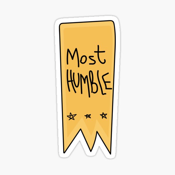 "Most Humble Ribbon" Sticker for Sale by kelseyyin | Redbubble