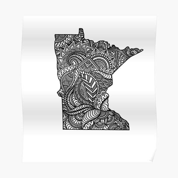 "Minnesota Doodle 1.0" Poster for Sale by abcdefgabbyhi | Redbubble