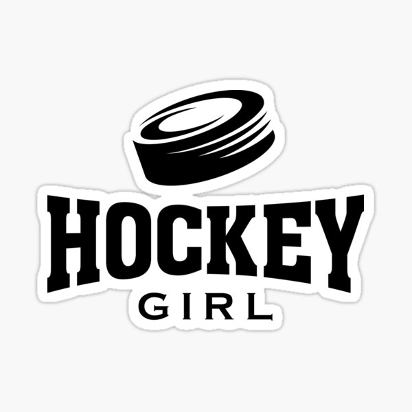 "HOCKEY GIRL PUCK DESIGN BY SUBGIRL" Sticker by SUBGIRL | Redbubble