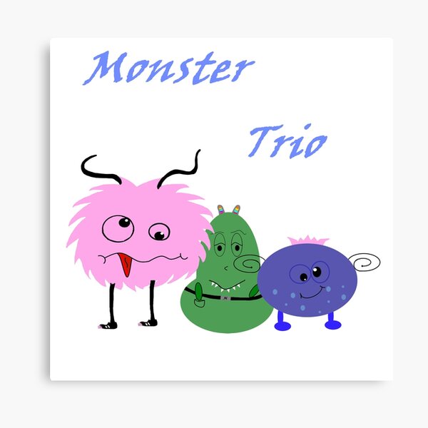 Monster Trio Canvas Prints | Redbubble