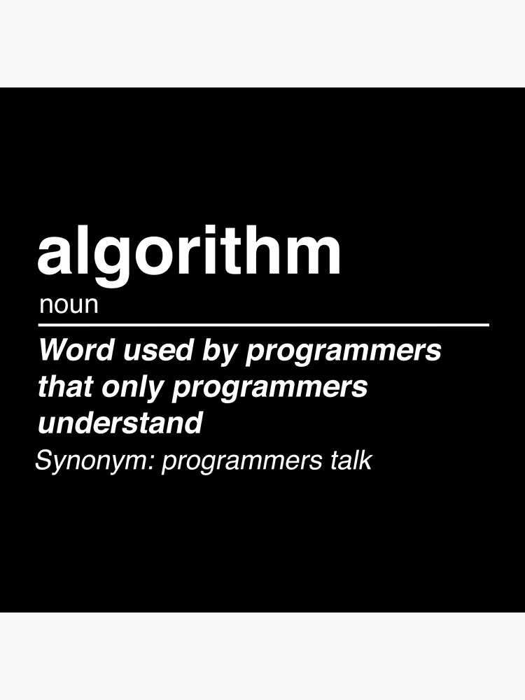 "Algorithm" Poster for Sale by KeepOnCoding | Redbubble