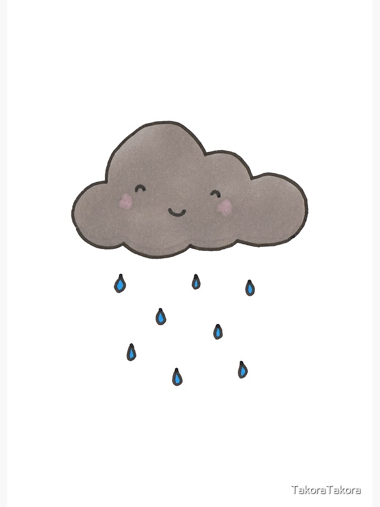"Happy Little Rain Cloud" Poster for Sale by TakoraTakora | Redbubble