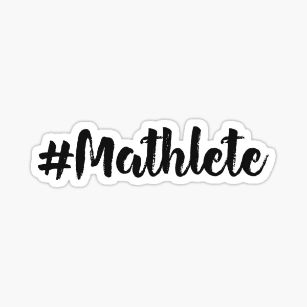 "Mathlete" Sticker for Sale by Lightfield | Redbubble