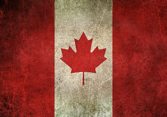 "Old and Worn Distressed Vintage Flag of Canada" Poster by JeffBartels ...