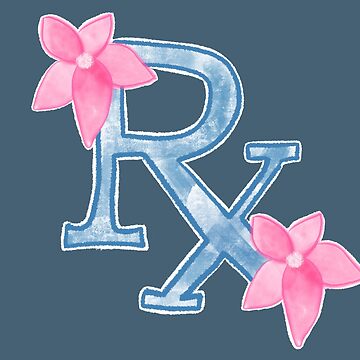"Rx (blue)" Sticker for Sale by TamaraArauz | Redbubble
