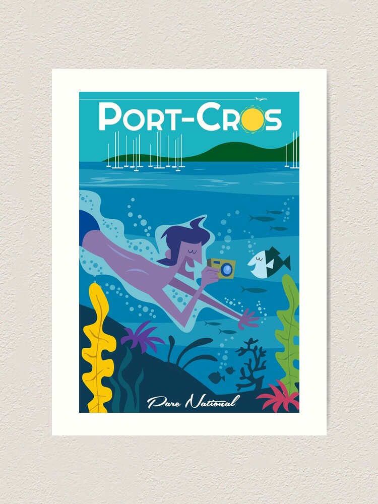 "Port-Cros poster" Art Print by GAGodel | Redbubble