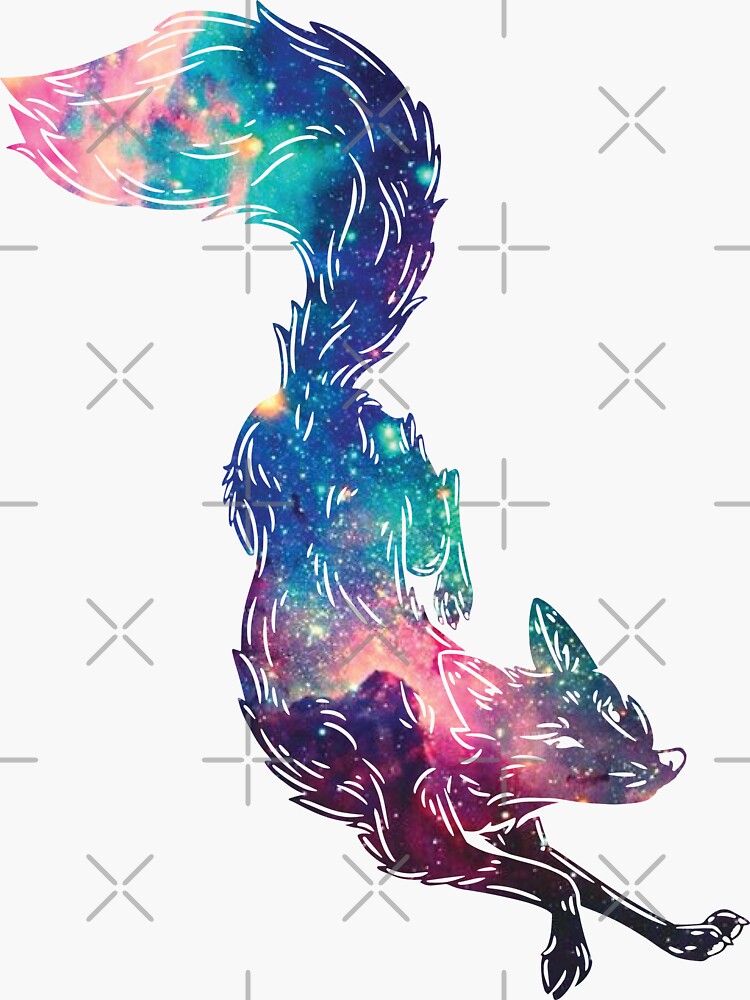 "Galaxy Fox" Sticker for Sale by Fox Venture | Redbubble