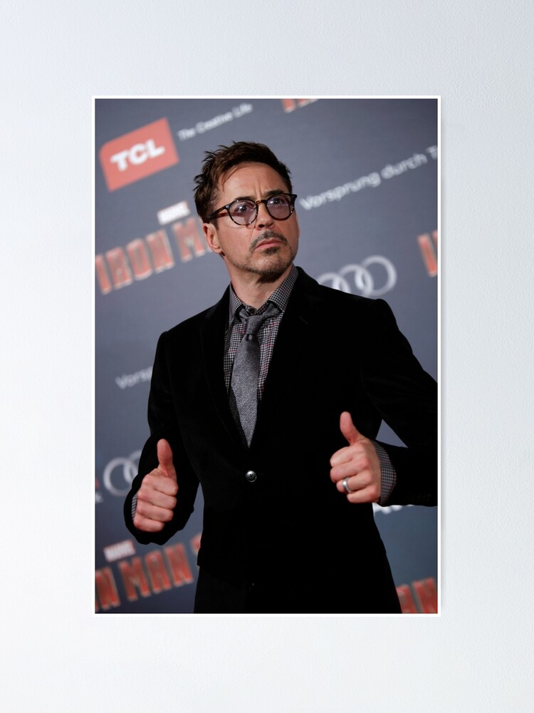 "Robert Downey jr [RDJ] / Daumen hoch!" Poster von http3-14ka | Redbubble