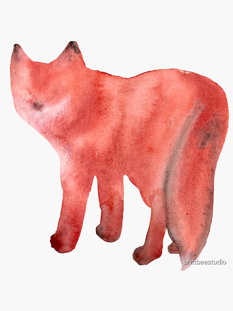 "Ron the Fox" Sticker for Sale by brittbeestudio | Redbubble