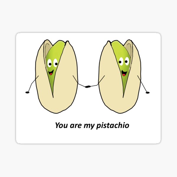 "Pistachios" Sticker by MariettevdB | Redbubble