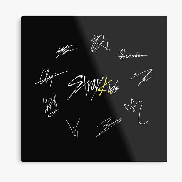 "Stray Kids' Signatures (Yellow Version)" Metal Print for Sale by ...