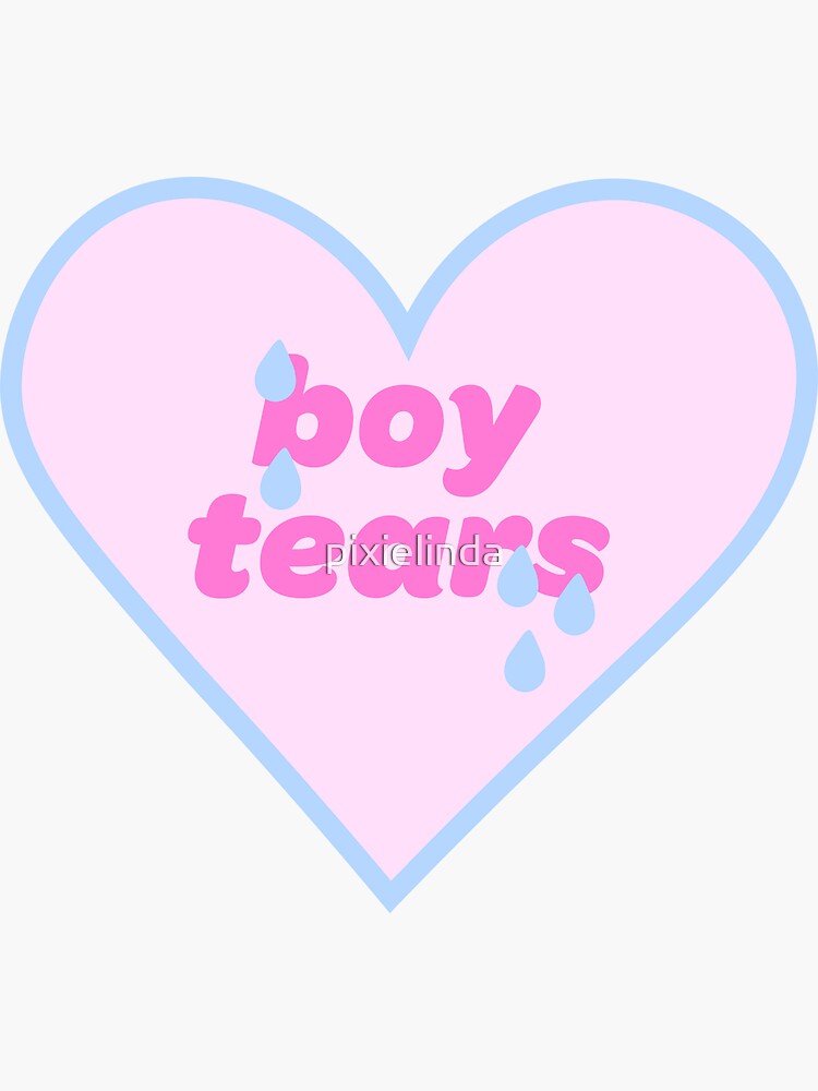 "boy tears" Sticker for Sale by pixielinda | Redbubble