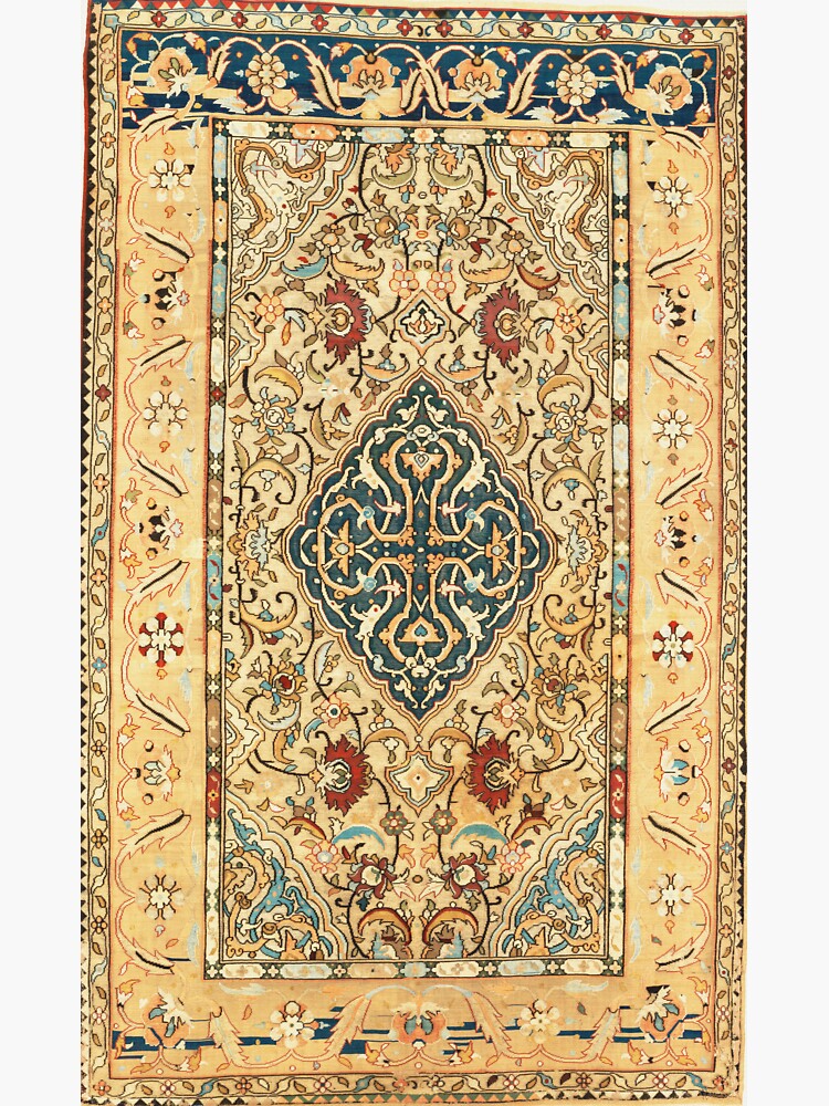 "Kashan Antique Persian Carpet Print" Sticker by bragova | Redbubble