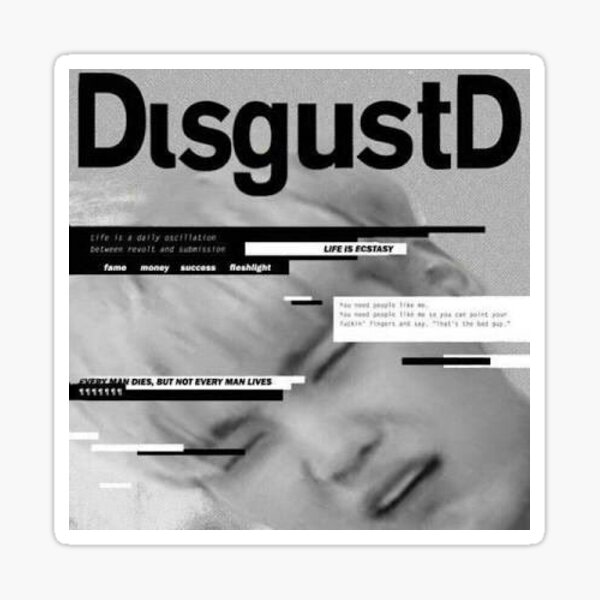 "DisgustD" Sticker for Sale by littlevil | Redbubble