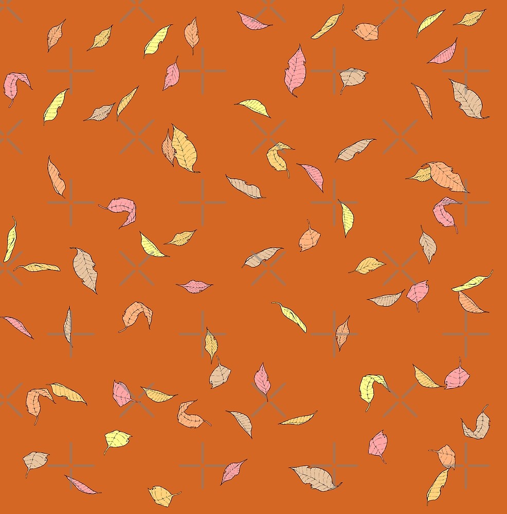 "Falling Leaves Pattern" by Lauren Patrick | Redbubble