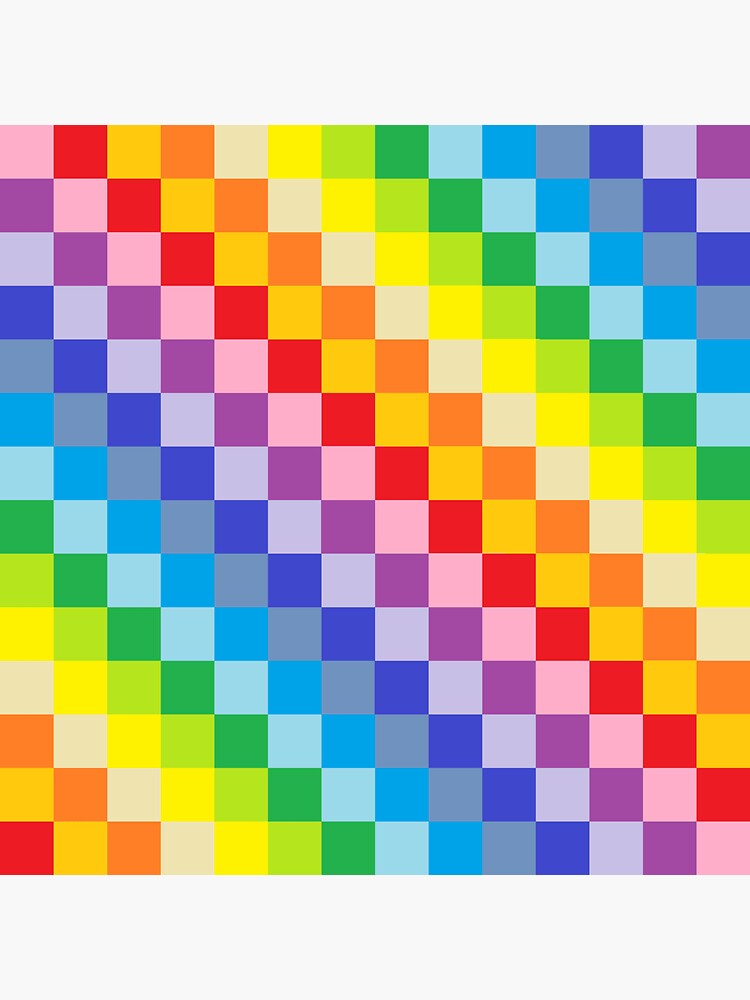 "Squared Broader Spectrum Rainbow " Sticker by lornakay | Redbubble